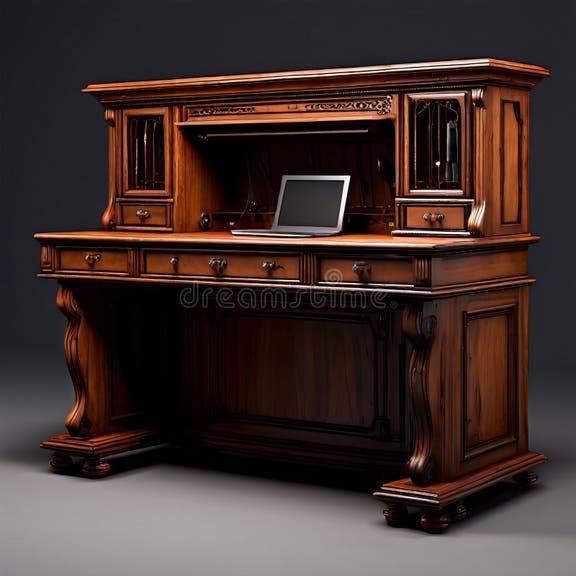 Drop Front Desk a Desk with a Hinged Front Panel that Can Be Lo Stock ...