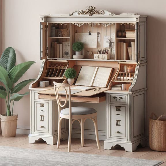 Drop Front Desk a Desk with a Hinged Front Panel that Can Be Lo Stock ...