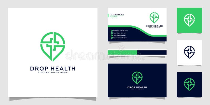 Drop Health Logo Vector Design Stock Vector - Illustration of brand ...