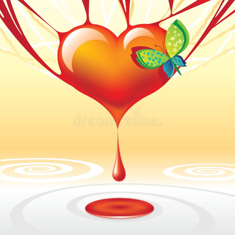 Drop heart stock vector. Illustration of hold, hemorrhage - 6982482