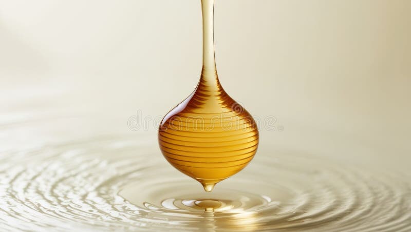A Drop of Honey Glistening on White Background, Capturing Its Rich ...