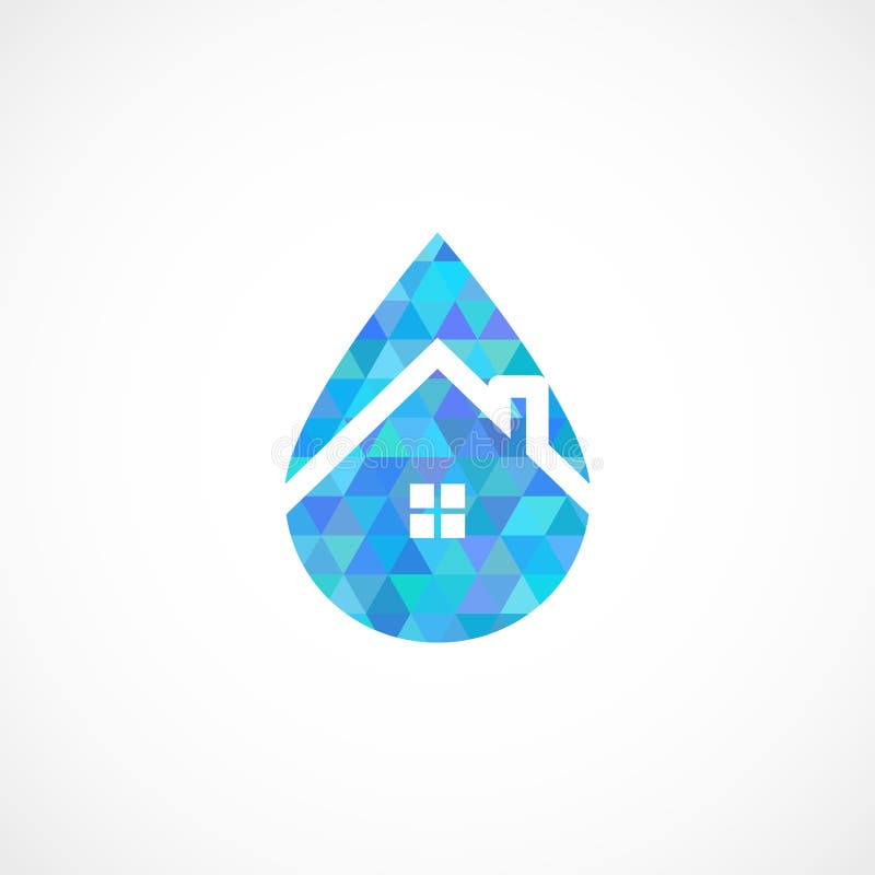 Drop House Logo stock vector. Illustration of color, circle - 91065935