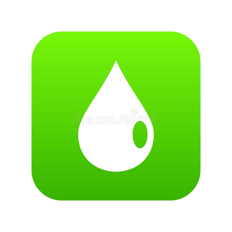 Drop icon digital green stock vector. Illustration of clean - 113687420