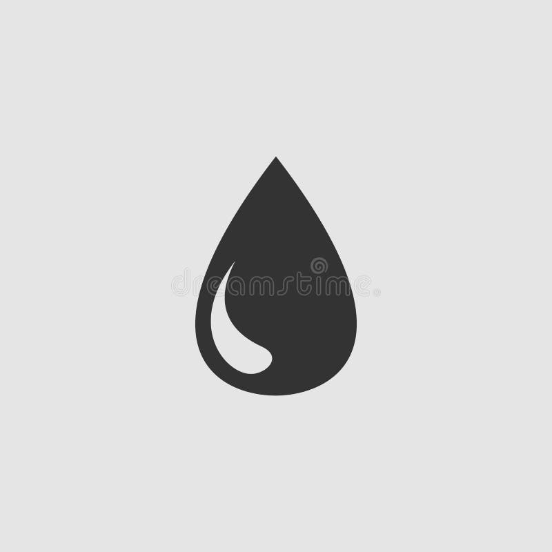 Drop icon flat stock illustration. Illustration of environment - 198273161