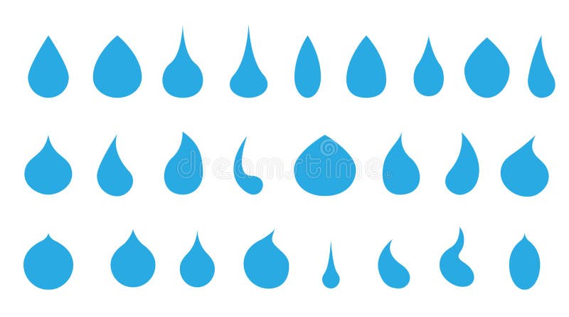 Drop icon set stock illustration. Illustration of droplet - 176659885