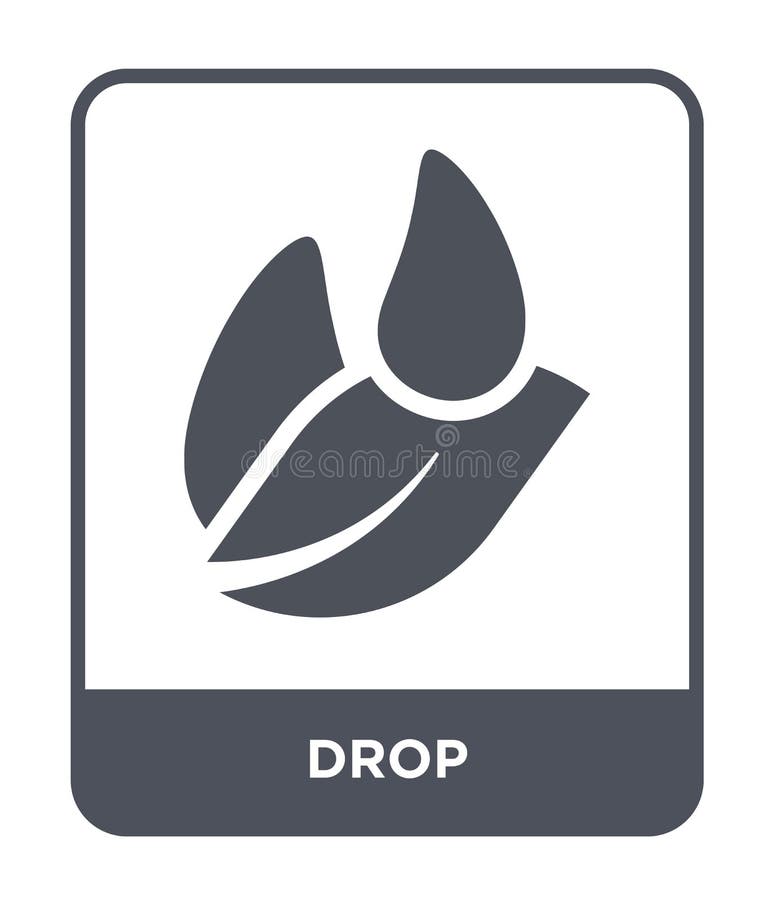 Drop Icon in Trendy Design Style. Drop Icon Isolated on White ...