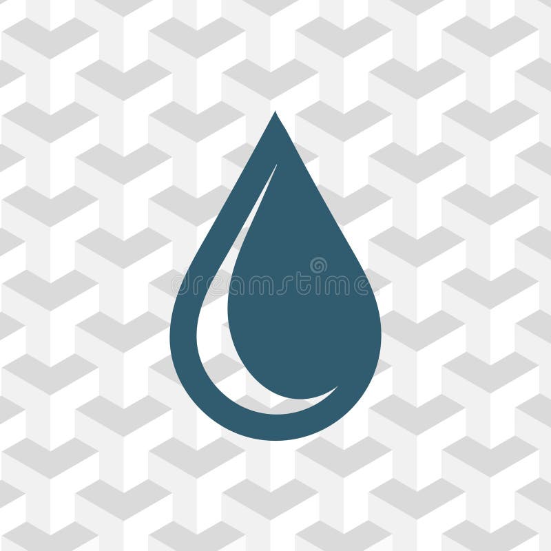 Drop Icon, Vector Illustration. Flat Design Style Stock Vector ...