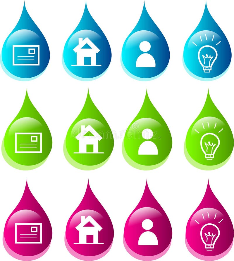 Drop icons stock illustration. Illustration of address - 40594159