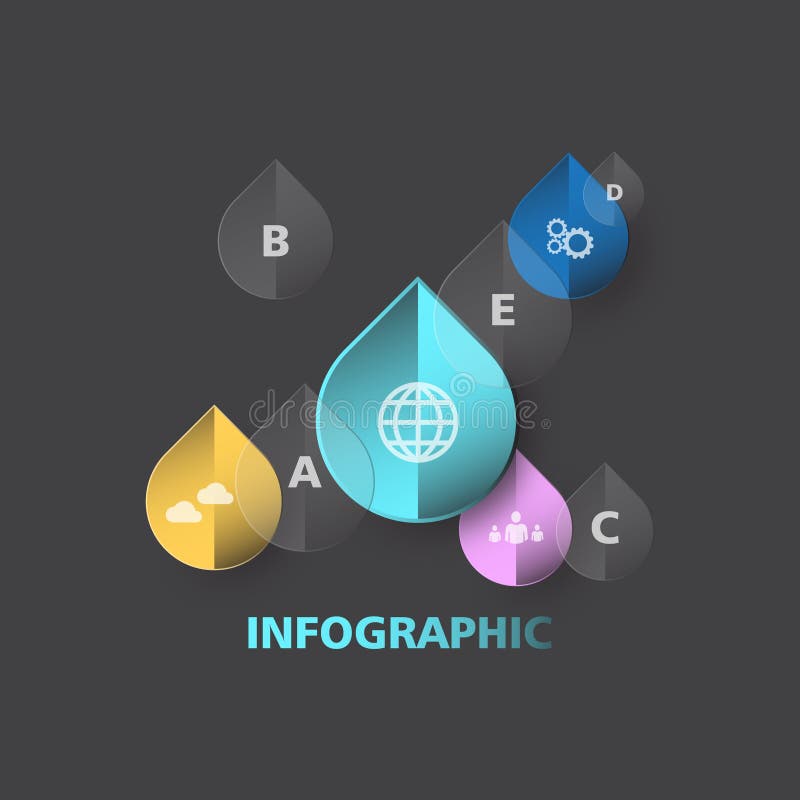 Drop infographic design stock vector. Illustration of power - 143419566