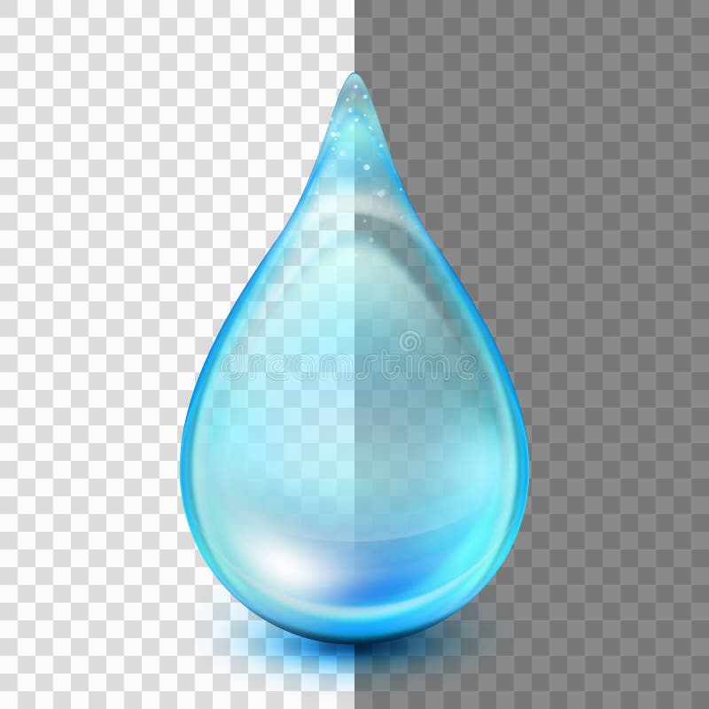 Drop Isolated on Transparent Background. EPS 10 Vector Stock Vector ...