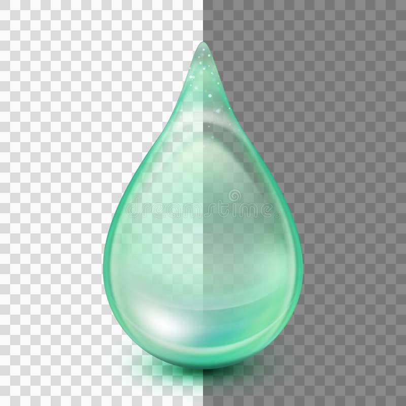 Drop Isolated on Transparent Background. EPS 10 Vector Stock Vector ...