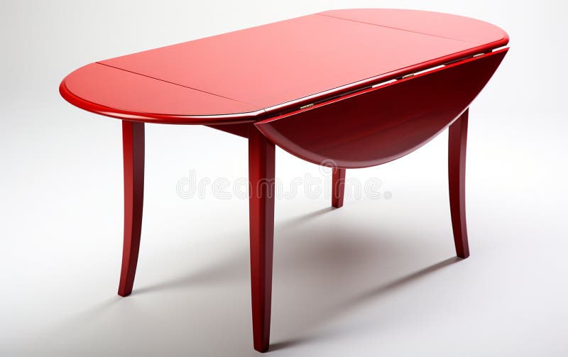 Drop Leaf Table White Background -Generative Ai Stock Illustration ...