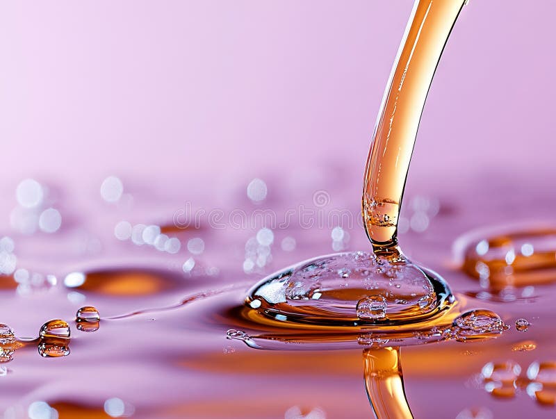 A Drop of Liquid Being Poured into a Bowl of Water Stock Photo - Image ...