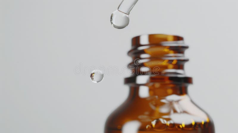 A Drop of Liquid Falling from a Bottle. Suitable for Science and ...