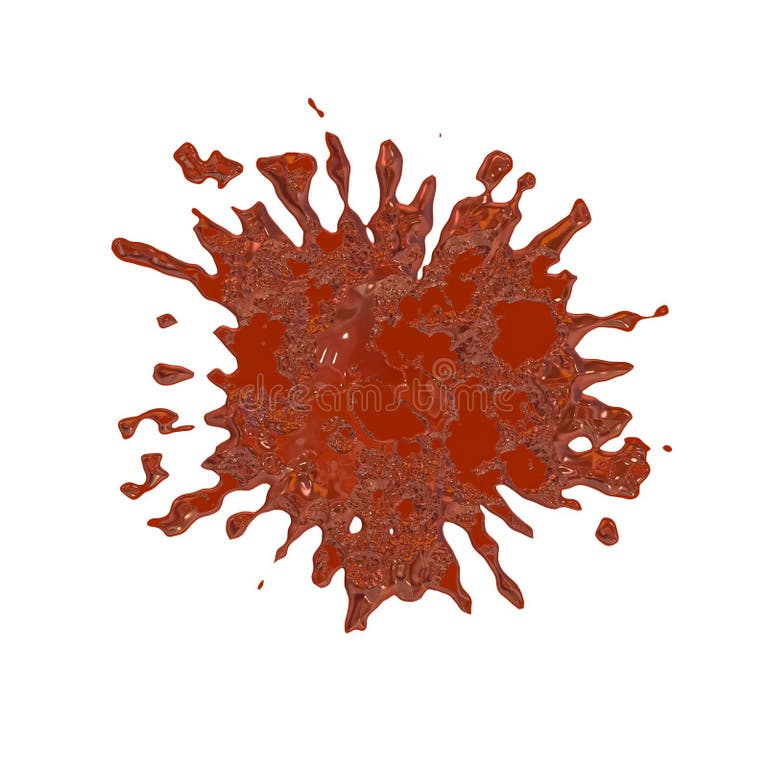 A Drop of Liquid Spread Over the Surface. Abstract Spatter Stock ...