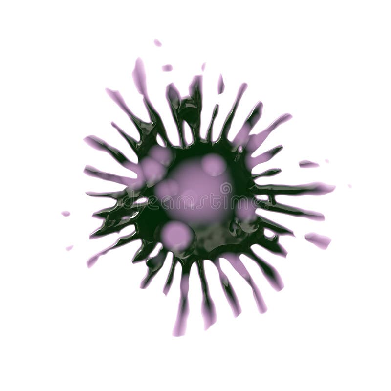 A Drop of Liquid Spread Over the Surface. Abstract Spatter Stock ...