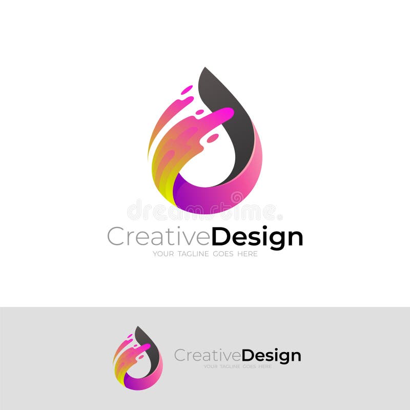 Drop Logo Template, Water Drop Logo and Water Swoosh Stock Vector ...
