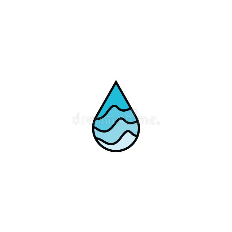 Drop logo vector icon stock illustration. Illustration of style - 195586492