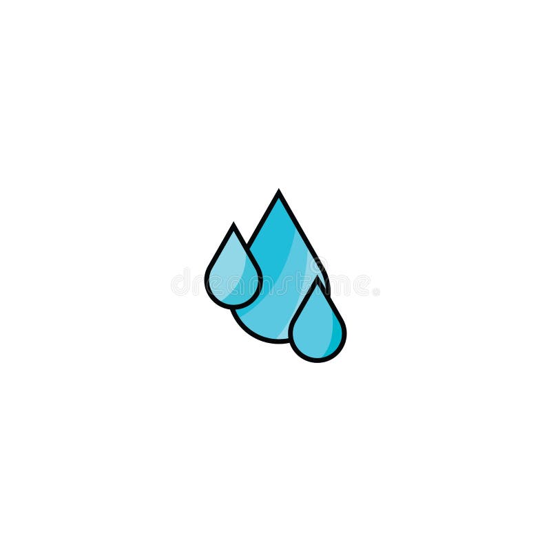Drop logo vector icon stock illustration. Illustration of blue - 195586503