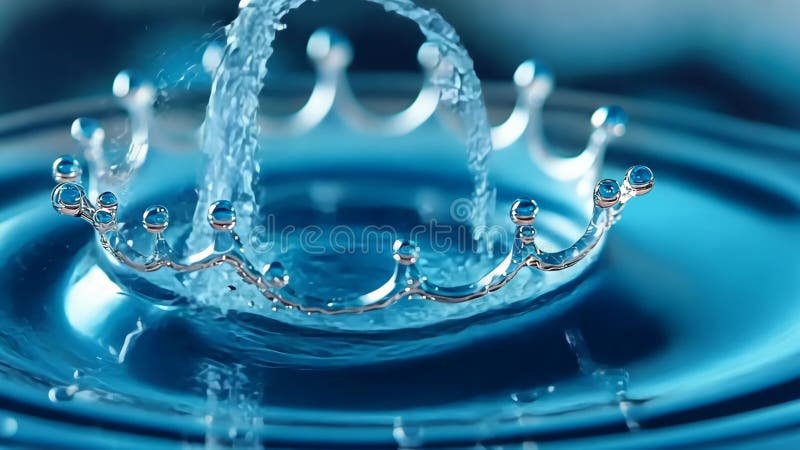 Drop Macro Eye Catching Visual of a Crown Shaped Splash Forming on the ...