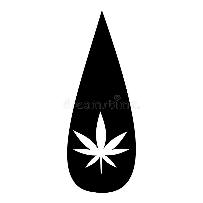 Drop Marijuana Icon, Simple Style Stock Vector - Illustration of black ...
