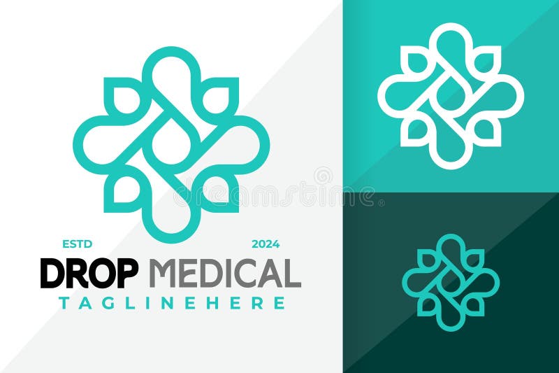 Drop Medical Logo Icon Vector Design Illustration Stock Vector ...