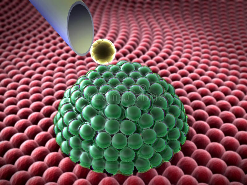 Drop of Medication Under the Microscope Stock Illustration ...