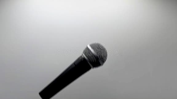 Drop the Mic Sequence Black and Silver Microphone Stock Image - Image ...