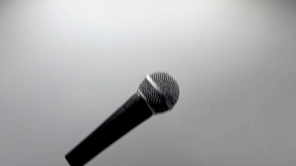 Drop the Mic Sequence Black and Silver Microphone Stock Image - Image ...