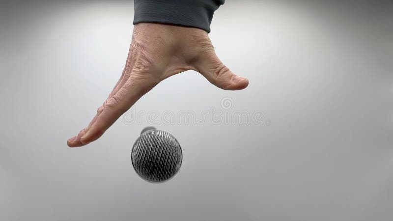 Drop The Mic On Sequence Male Hand Black Mic Stock Image Image Of Basic Concept 272681385
