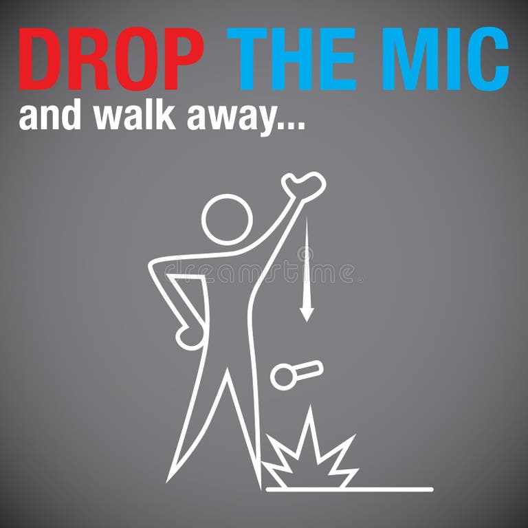 Drop the Microphone stock vector. Illustration of walk - 50993918