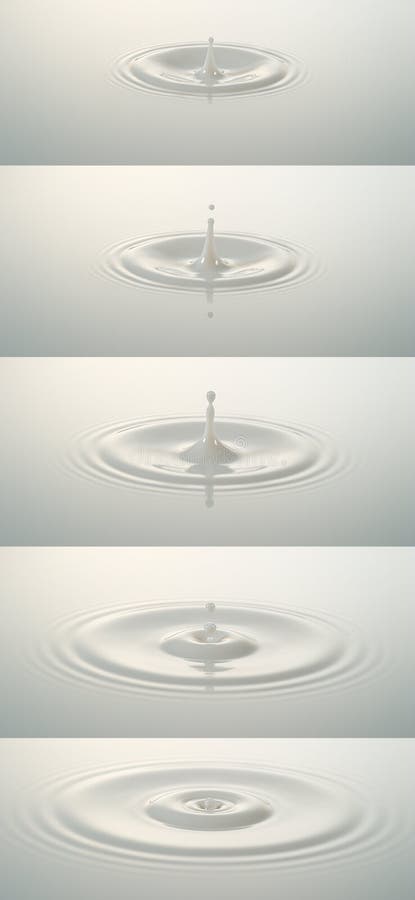 Drop of Milk Falling into Milk Stock Image - Image of rippled, drink ...