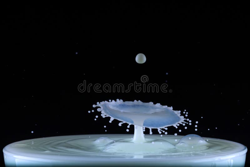 A Drop of Milk Falls into a Cup Stock Photo - Image of milk, delicious ...