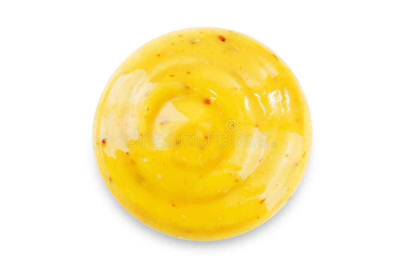 Drop of Mustard Sauce on a White Background Stock Photo - Image of ...