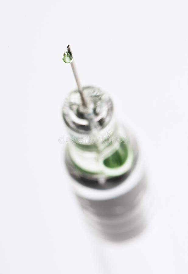 Drop on the needle stock photo. Image of needle, sample - 22426408