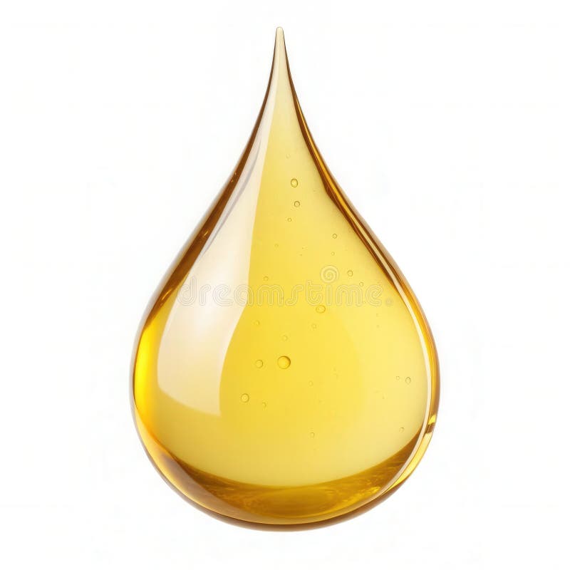 Drop of Oil Captured in Isolation Against a White Background ...