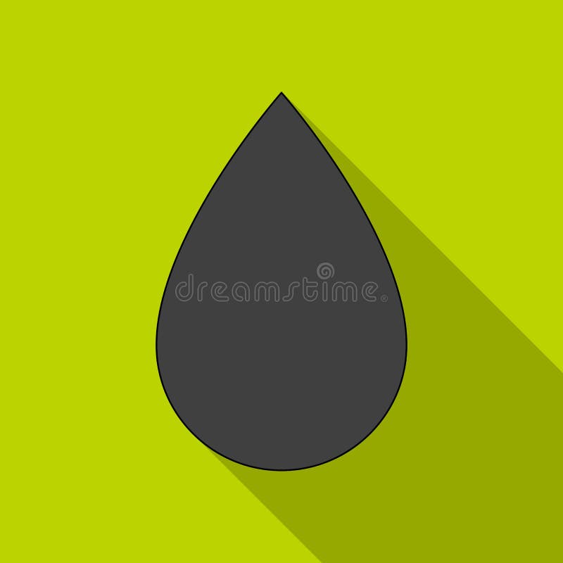 Oil Drop Icon In Flat Style Isolated On White Background. Oil Industry ...