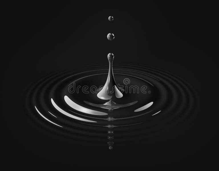 Drop of oil and ripple stock illustration. Illustration of industrial ...