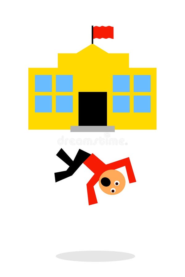 Drop Out of School - Student and Pupil is Falling. Stock Vector ...