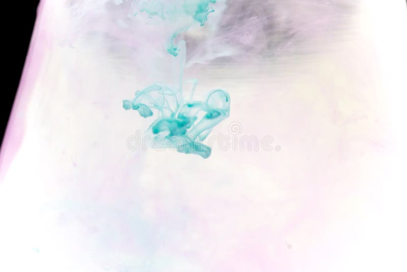 A Drop of Paint Pouring in Water Stock Photo - Image of smooth, pattern ...