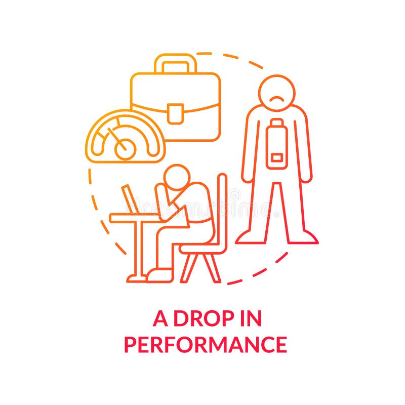 Drop in Performance Red Gradient Concept Icon Stock Vector ...