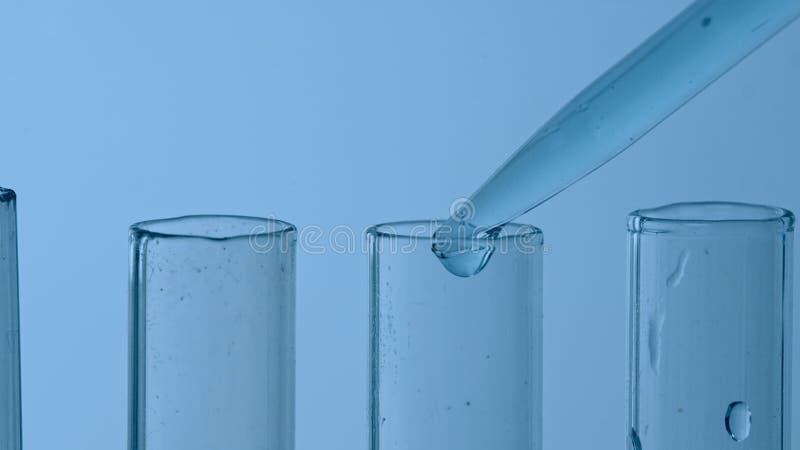 Drop Dripping into Laboratory Test Tubes. Stock Video - Video of ...