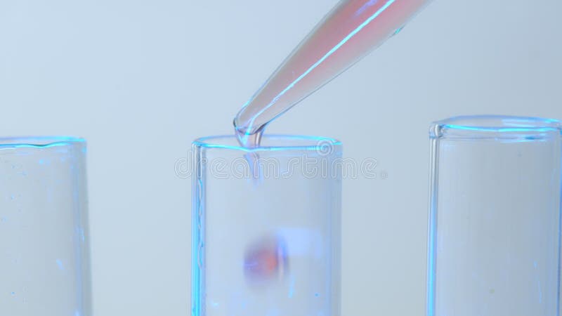 Drop Dripping into Laboratory Test Tubes. Stock Video - Video of ...