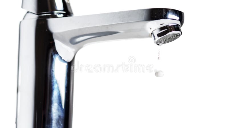 A Drop of Pure Water Dripping from the Tap. Stock Photo - Image of ...