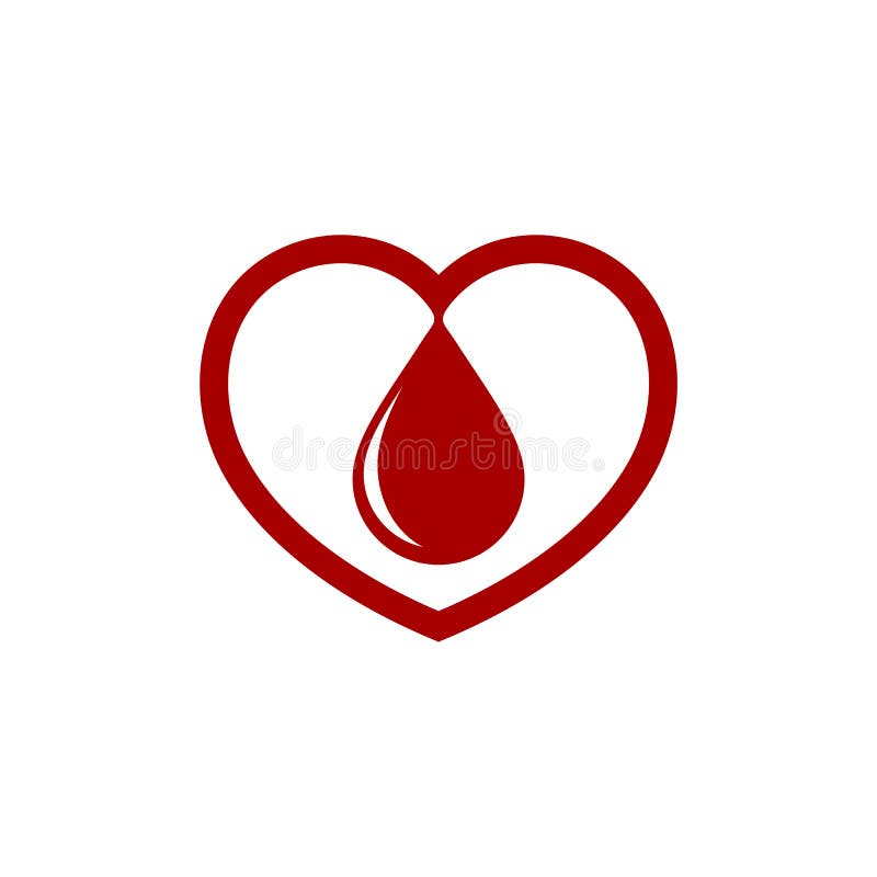 Drop Red Blood and Heart Logo Template Illustration Design. Vector EPS ...