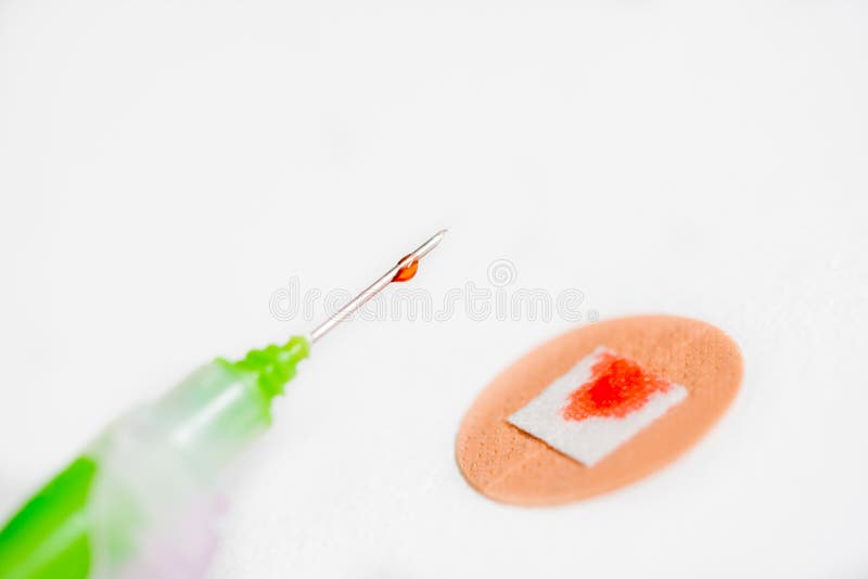Drop of Red Liquid on an Injection Needle Stock Image - Image of ...