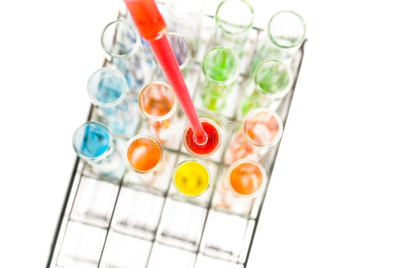Drop Red Solution in To Test Tube Stock Photo - Image of test, drop ...
