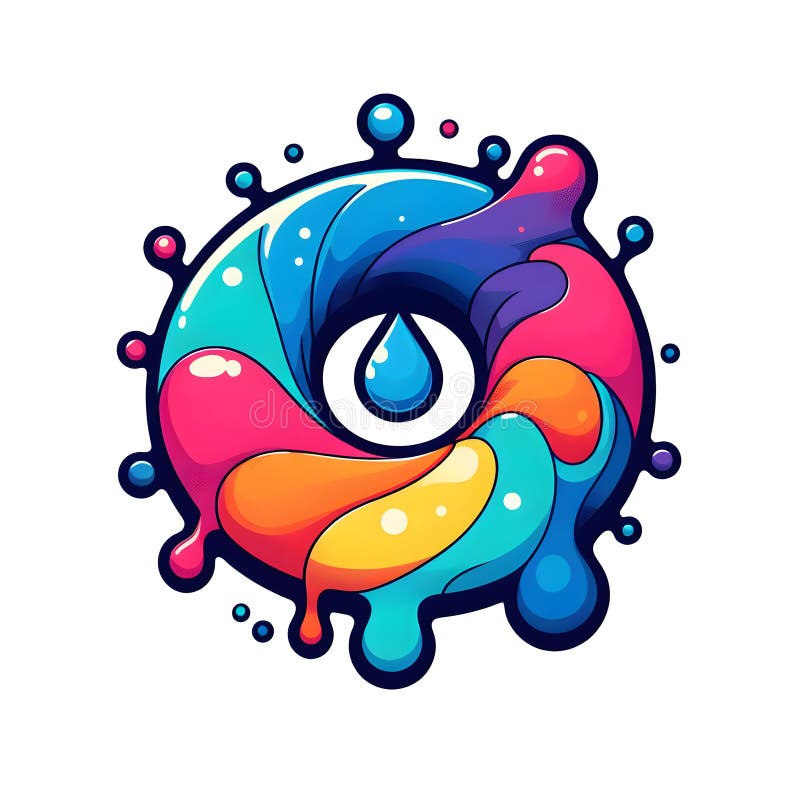 Drop Ring Circle Paint Color Full Stock Illustration - Illustration of elements, colorful: 346049058