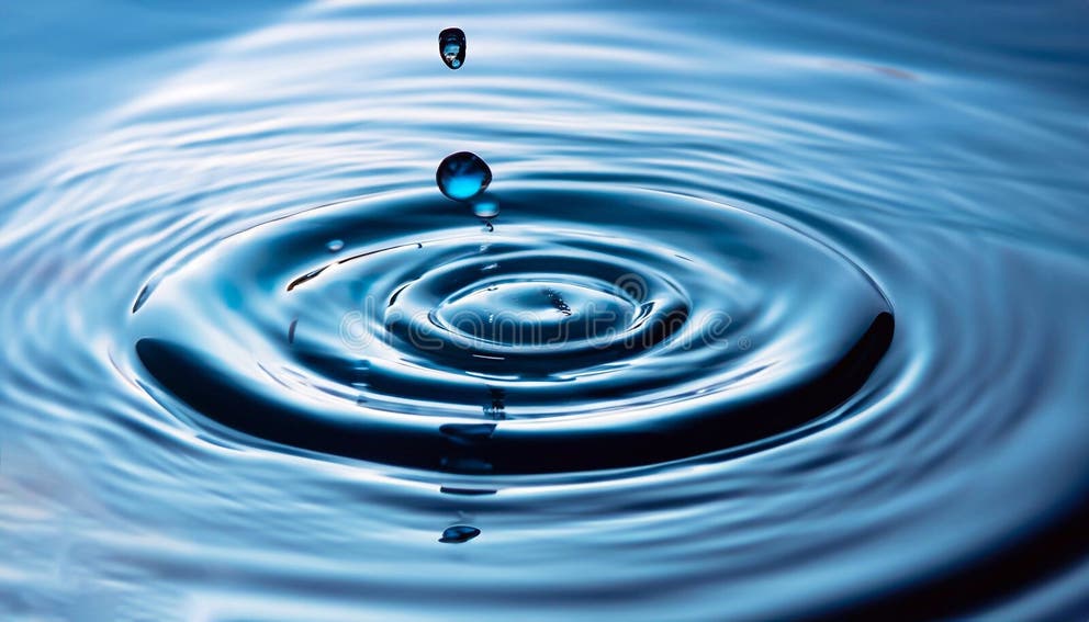 Drop, Ripple., Texture, Splash, Liquid, Blue, Bubble.Abstract ...