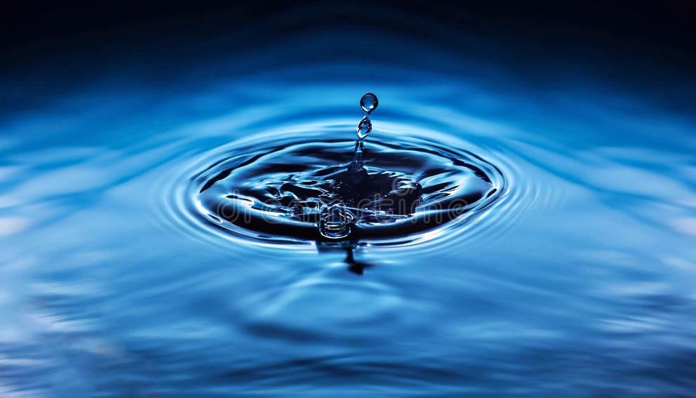 Drop, Ripple., Texture, Splash, Liquid, Blue, Bubble.Abstract ...